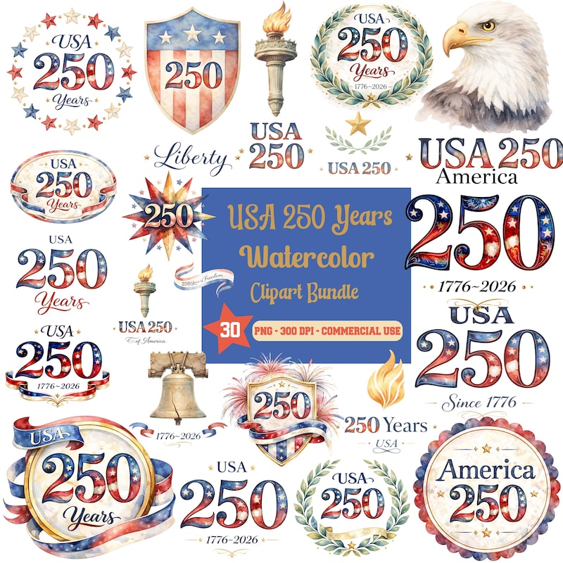 America 250 Clip Art - Etsy