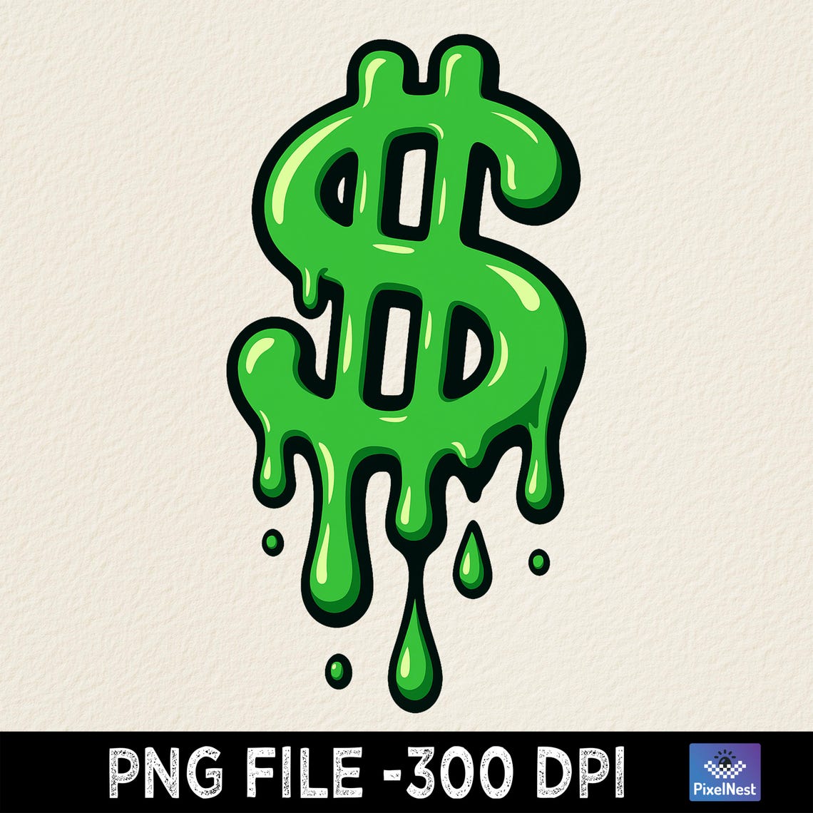 Dripping Dollar Sign PNG, Green Money Symbol Clipart, Slime Dollar ...