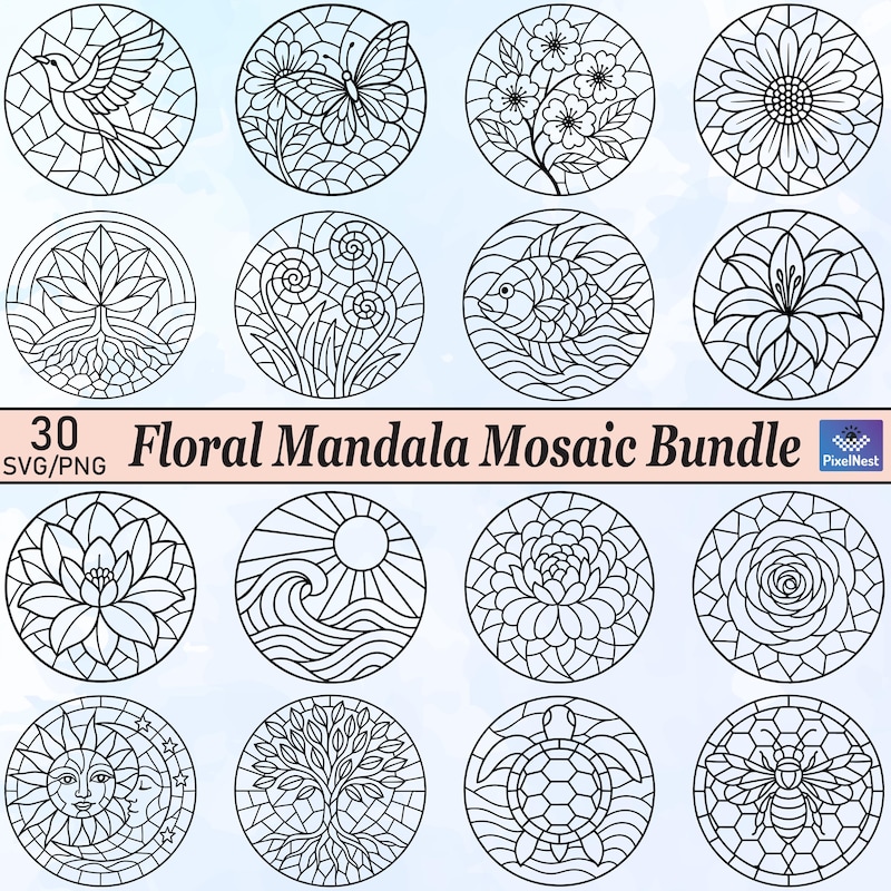 Round Mosaic Glass Tiles - Etsy UK