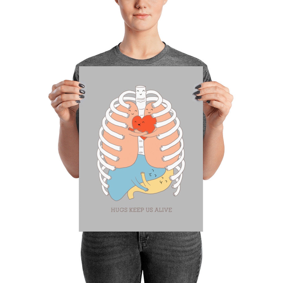 Hugs Keep Us Alive - Art Print - Etsy