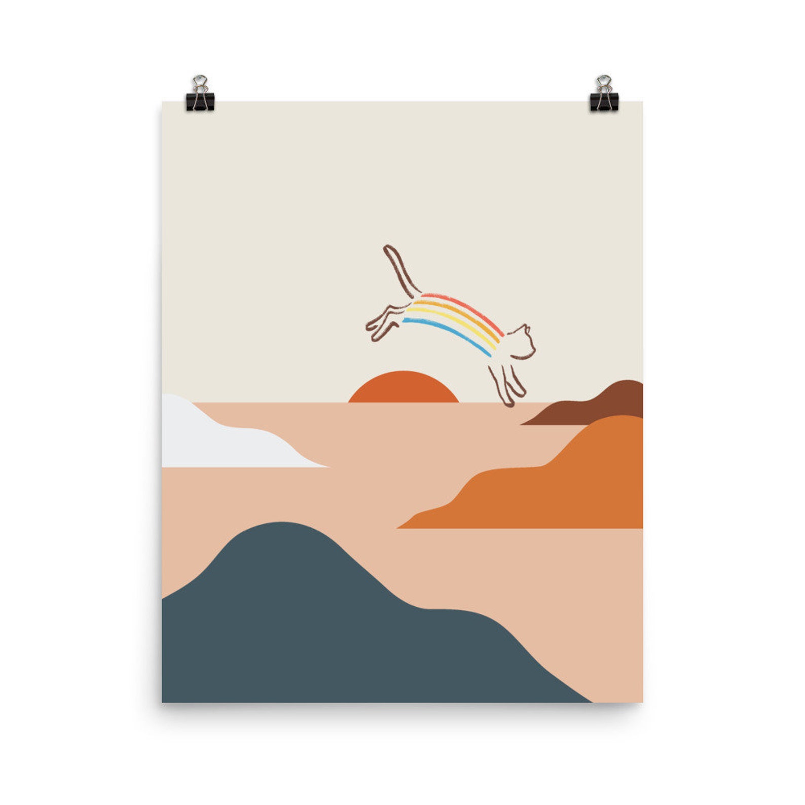 Cat Landscape 31c Art Print - Etsy