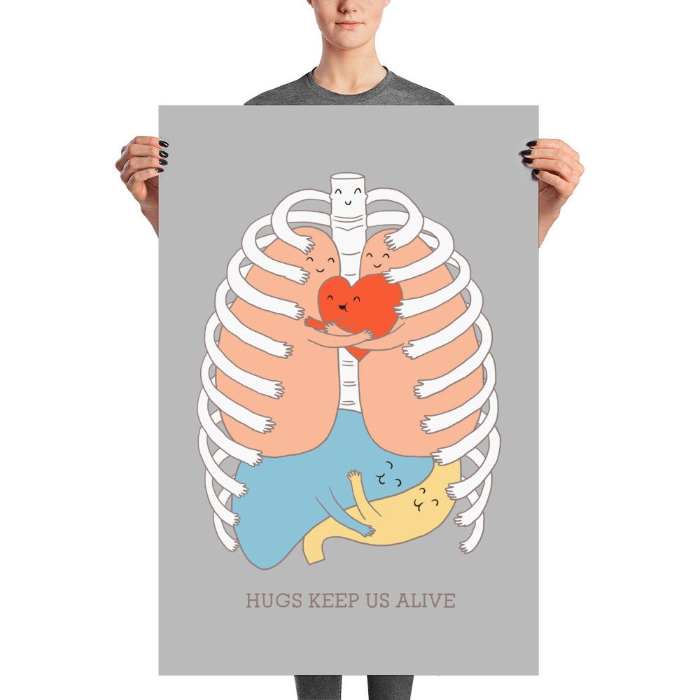 Hugs Keep Us Alive - Art Print - Etsy