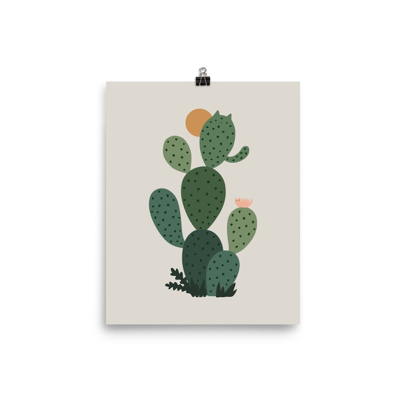 Cat-tus Art Print | Etsy