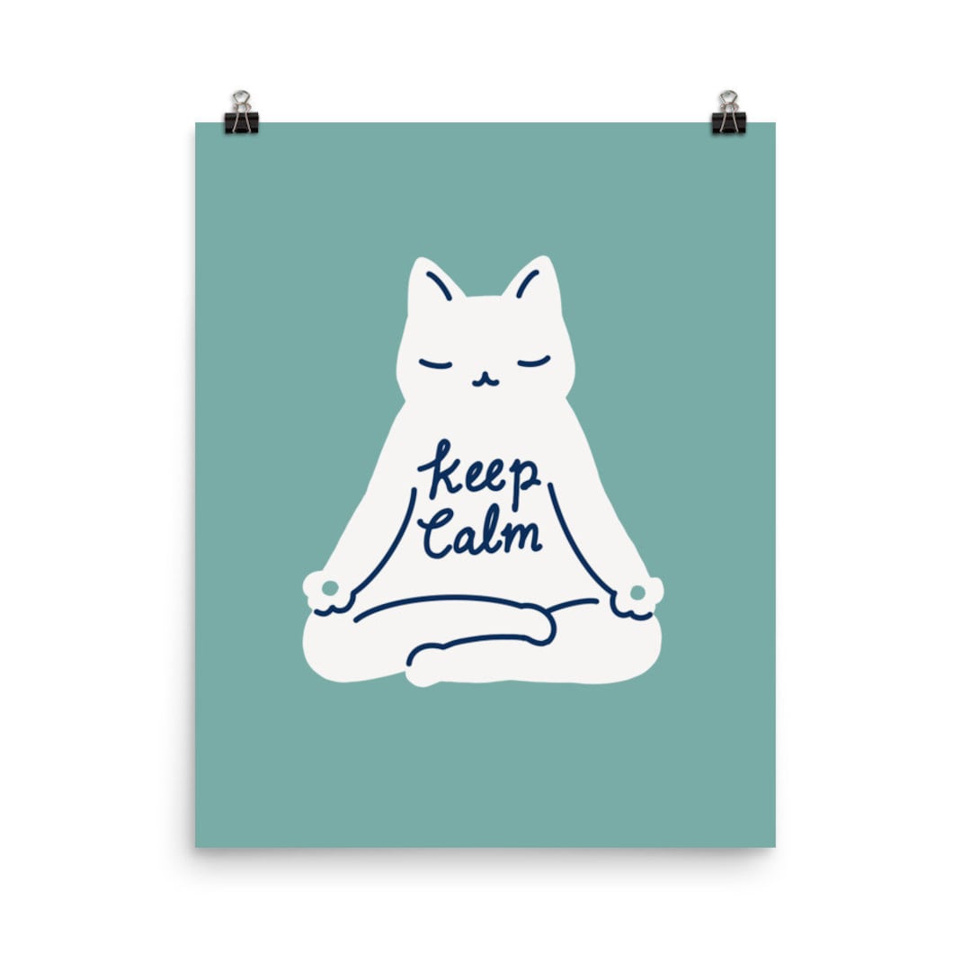 Keep Calm Cat - Art Print - Etsy