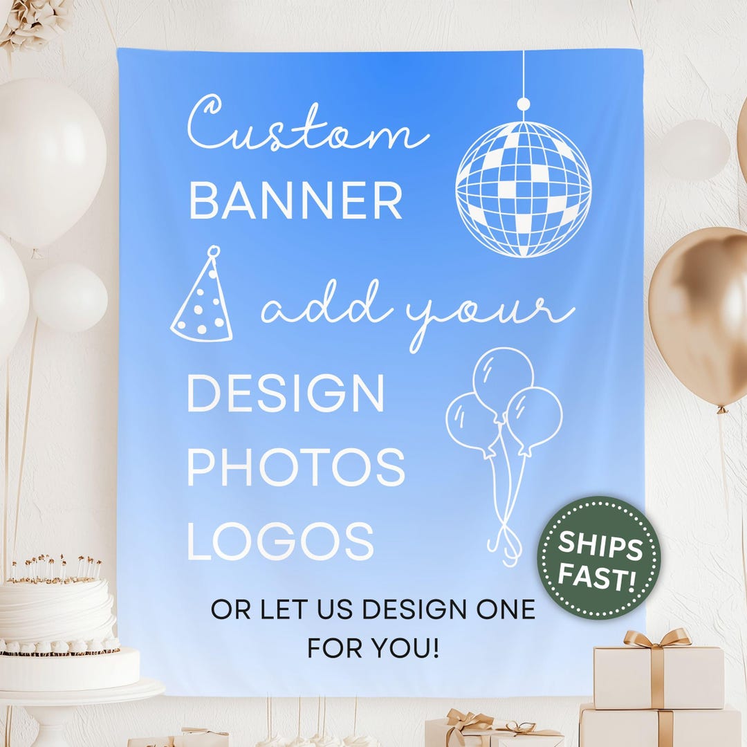 Custom Banner, Party Decor Welcome Sign Personalized Birthday Party ...