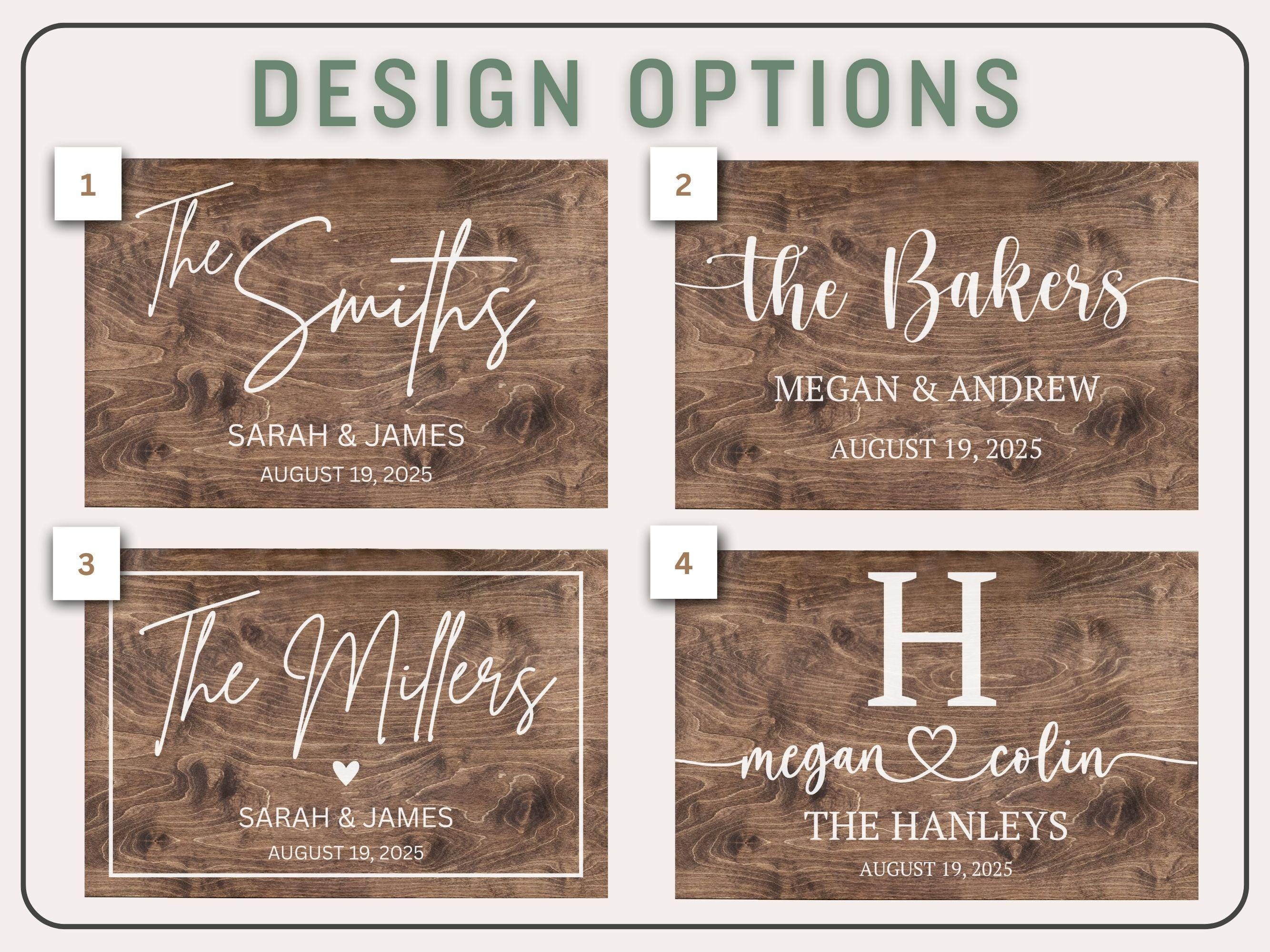 Custom Wedding Sign Personalized Wedding Signage Last Name Wood Wedding ...