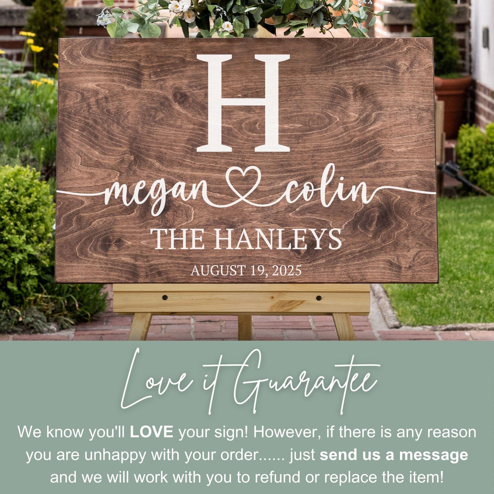 Custom Wedding Sign Personalized Wedding Signage Last Name Wood Wedding ...