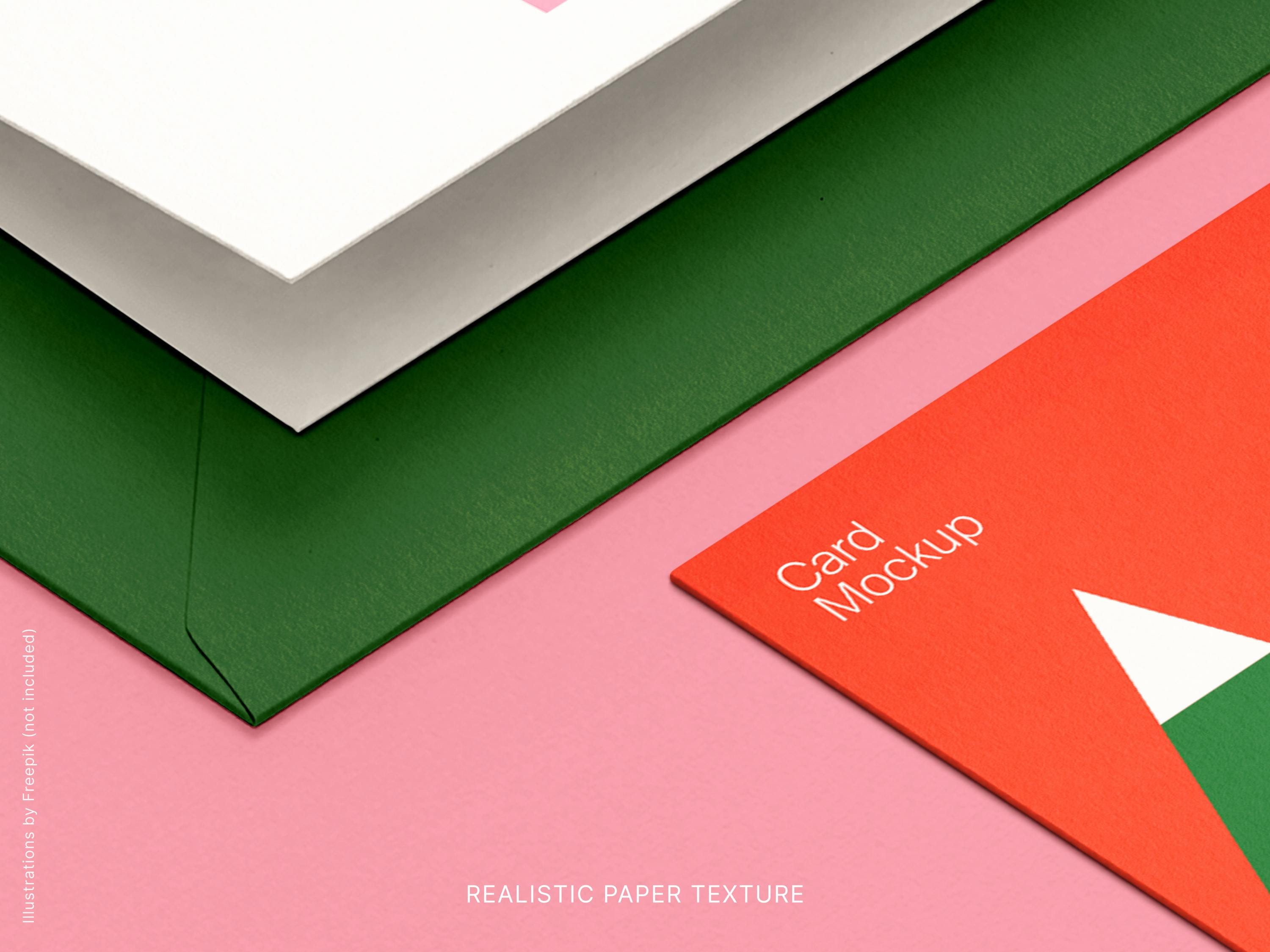 A6 Folded Card Mockup With A7 Insert: Customizable Color Envelope ...