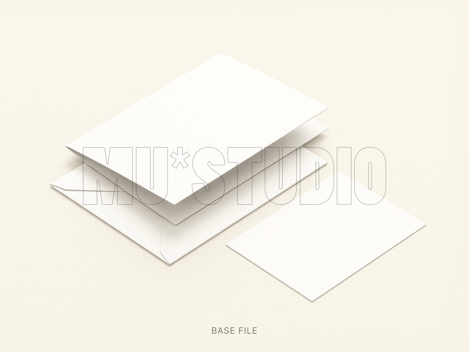 A6 Folded Card Mockup With A7 Insert: Customizable Color Envelope ...