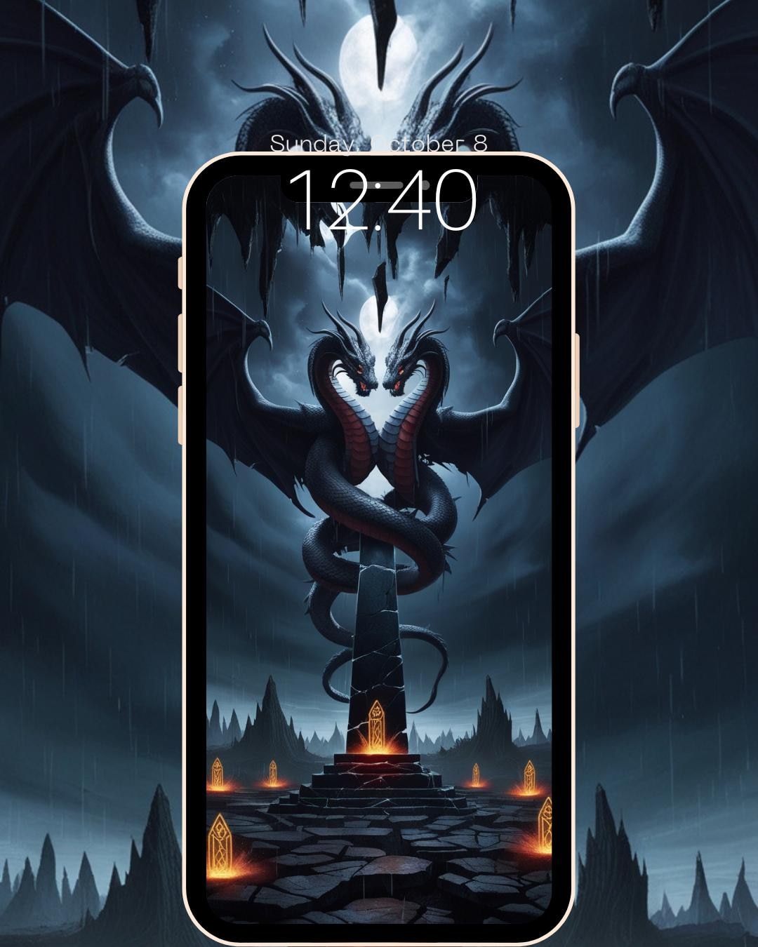 4 Epic Dragon Phone Wallpapers | 1080x1920px Digital Lock Screen ...