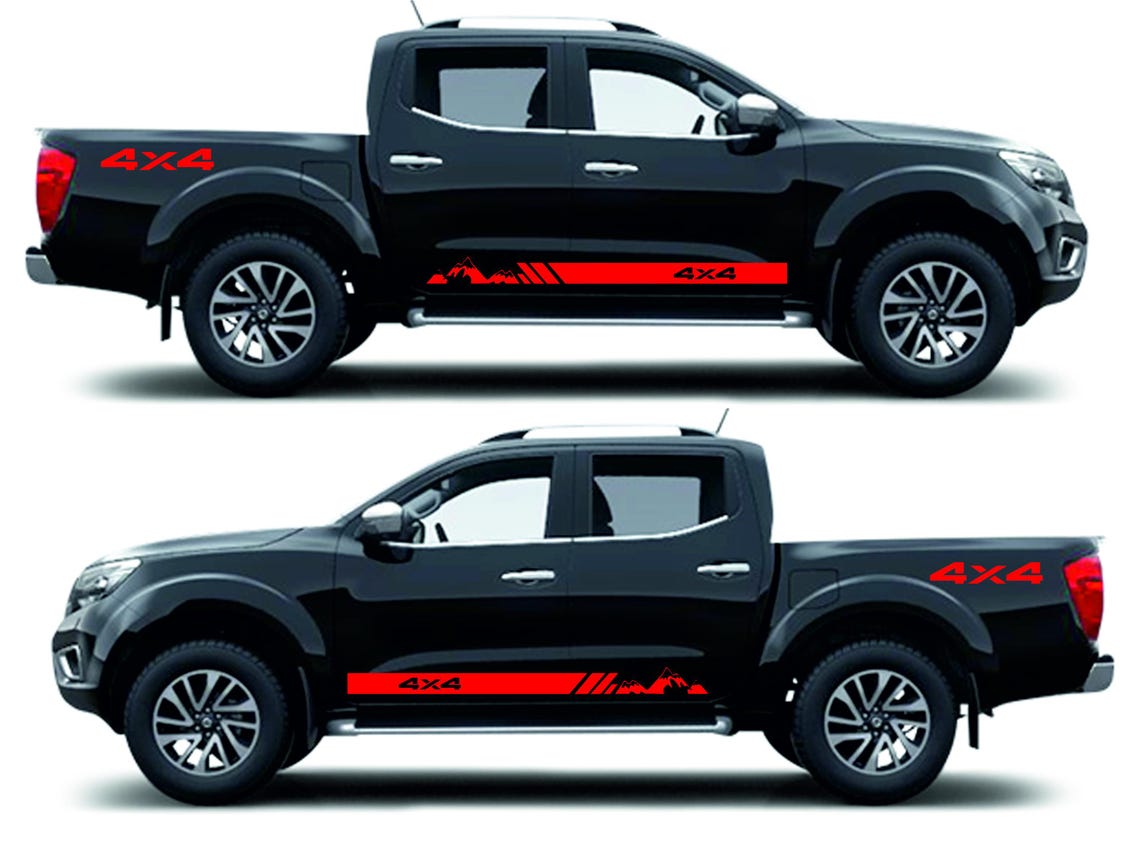 2 Pcs Navara Mountain Panel Door Side Stripes for NISSAN NAVARA - Decal ...