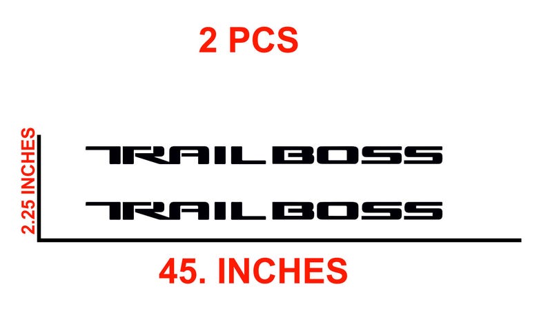 Chevy Silverado Trail Boss Matte Black Z71 RST LTZ Bed Side Decal ...