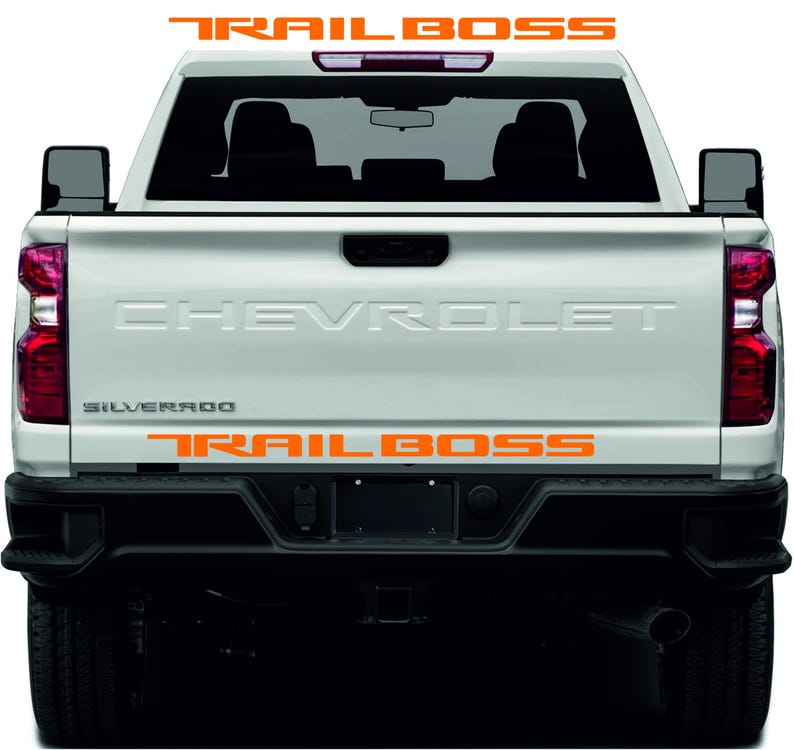 Chevy Silverado Trail Boss Matte Black Z71 RST LTZ Bed Side Decal ...