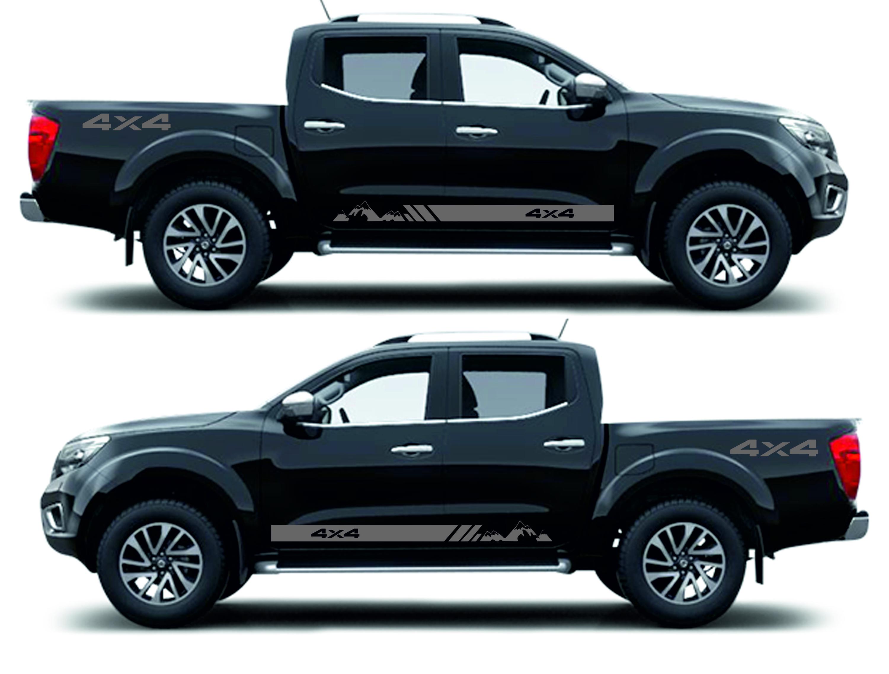 2 Pcs Navara Mountain Panel Door Side Stripes for NISSAN NAVARA - Decal ...