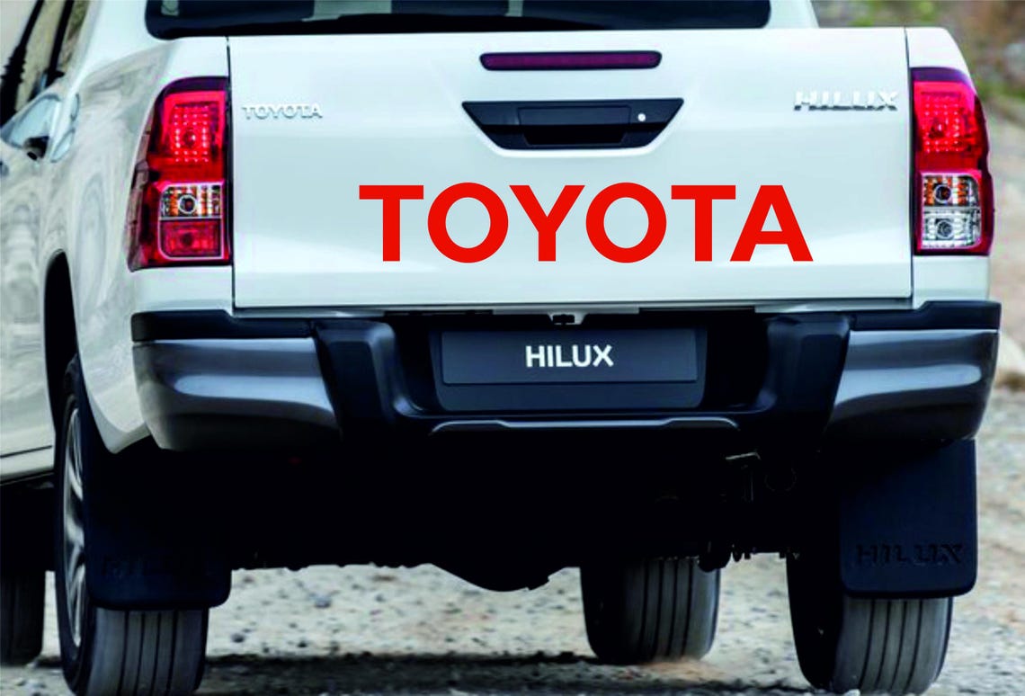Toyota Sticker Hilux Tailgate Rear Door Decal Pick up D4D Toyota Decals ...
