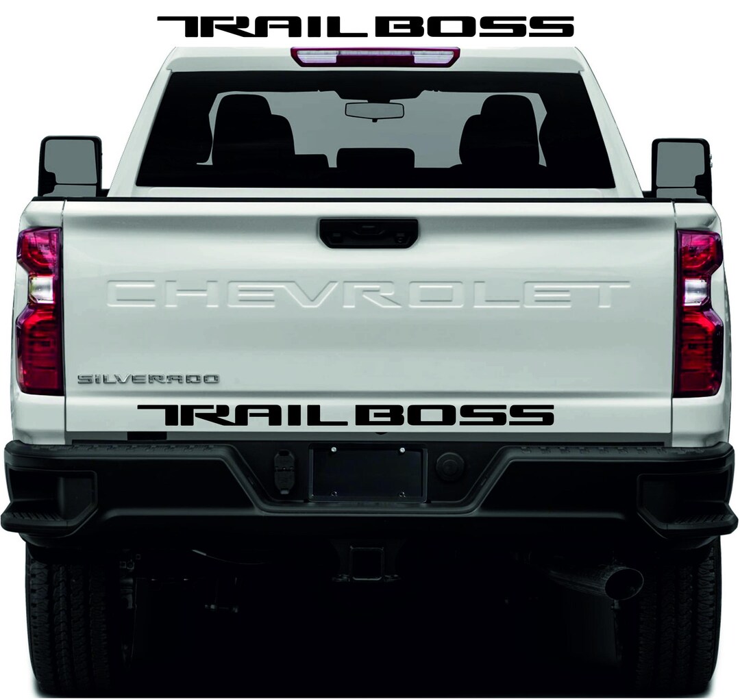 Chevy Silverado Trail Boss Matte Black Z71 RST LTZ Bed Side Decal ...