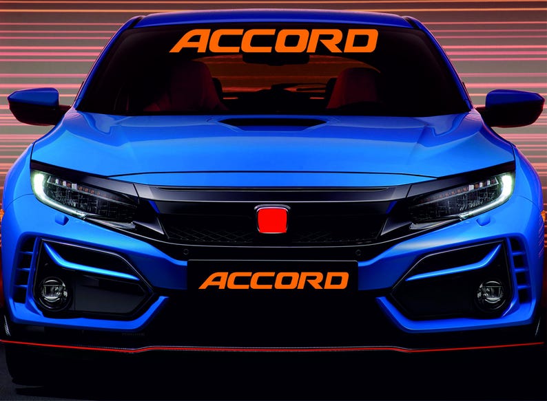 Honda ACCORD Logo Decal,honda Windshield Vinyl Decal Sticker,accord ...
