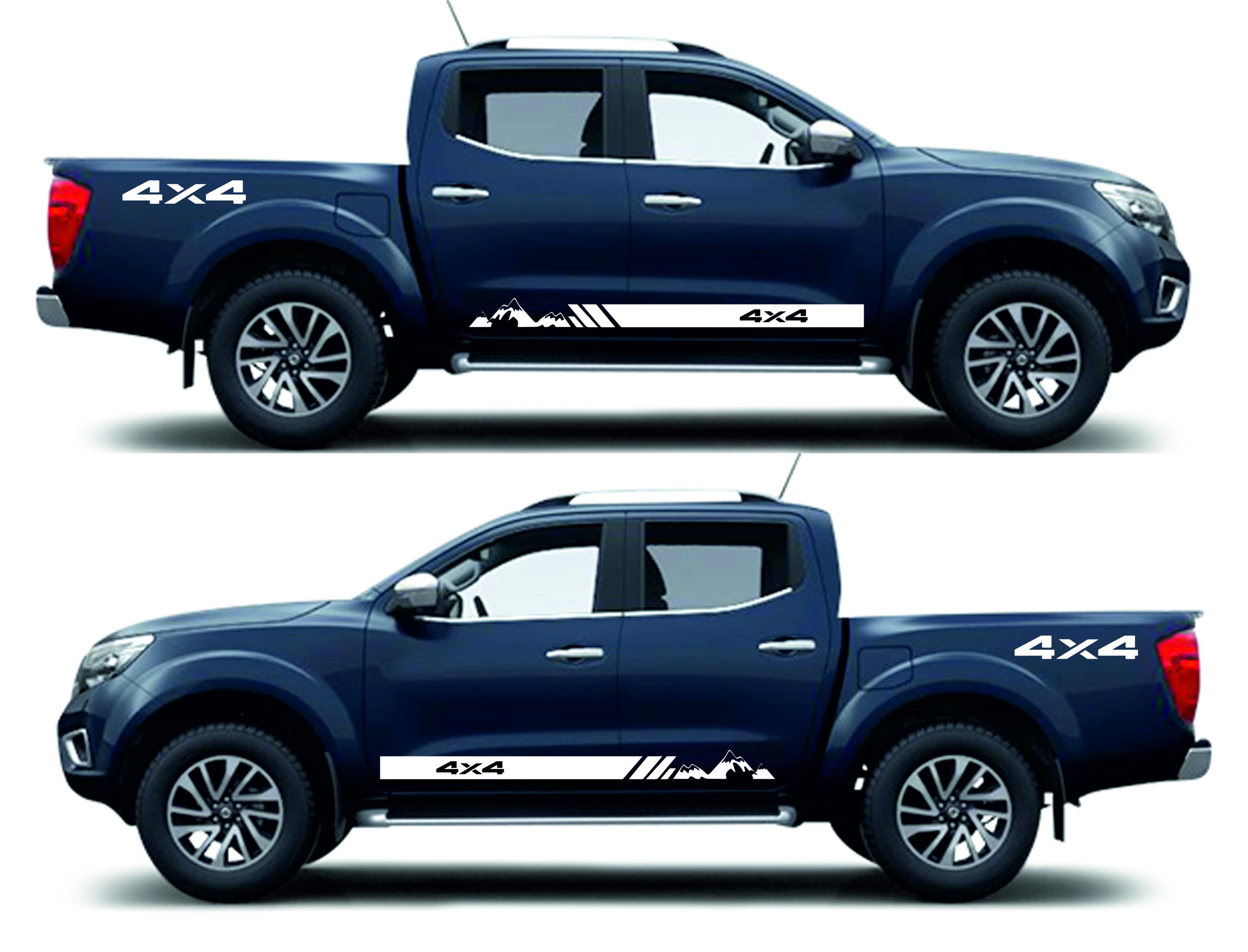 2 Pcs Navara Mountain Panel Door Side Stripes for NISSAN NAVARA - Decal ...