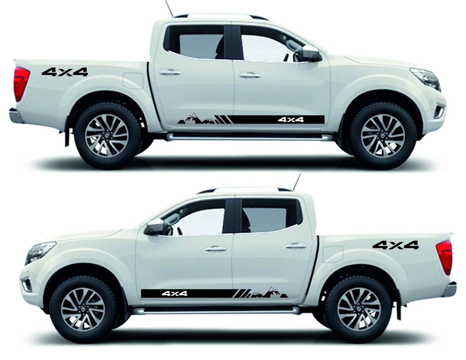 2 Pcs Navara Mountain Panel Door Side Stripes for NISSAN NAVARA - Decal ...