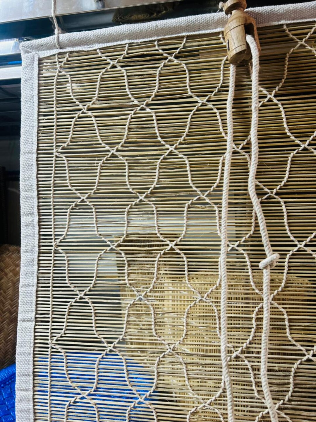 Handmade Bamboo Blind Shade, Cross Thread Gilas Pattern - Etsy
