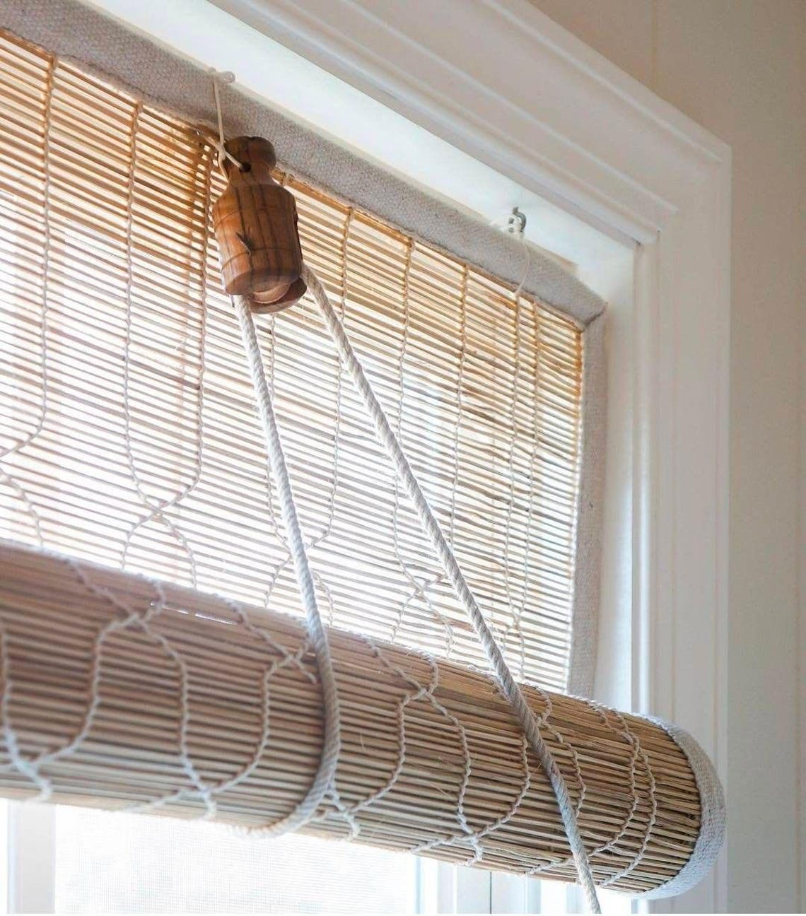 Handmade Bamboo Blind Shade, Cross Thread Gilas Pattern - Etsy