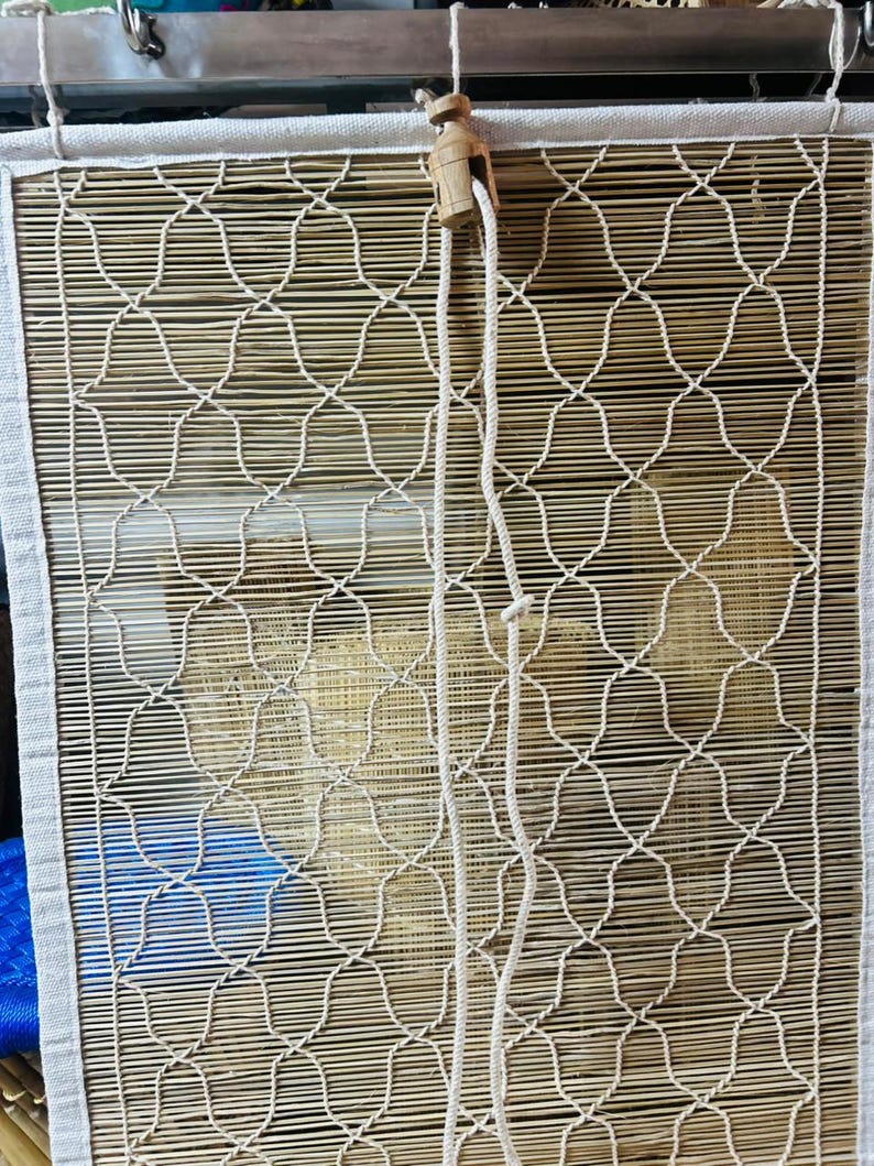 Handmade Bamboo Blind Shade, Cross Thread Gilas Pattern - Etsy