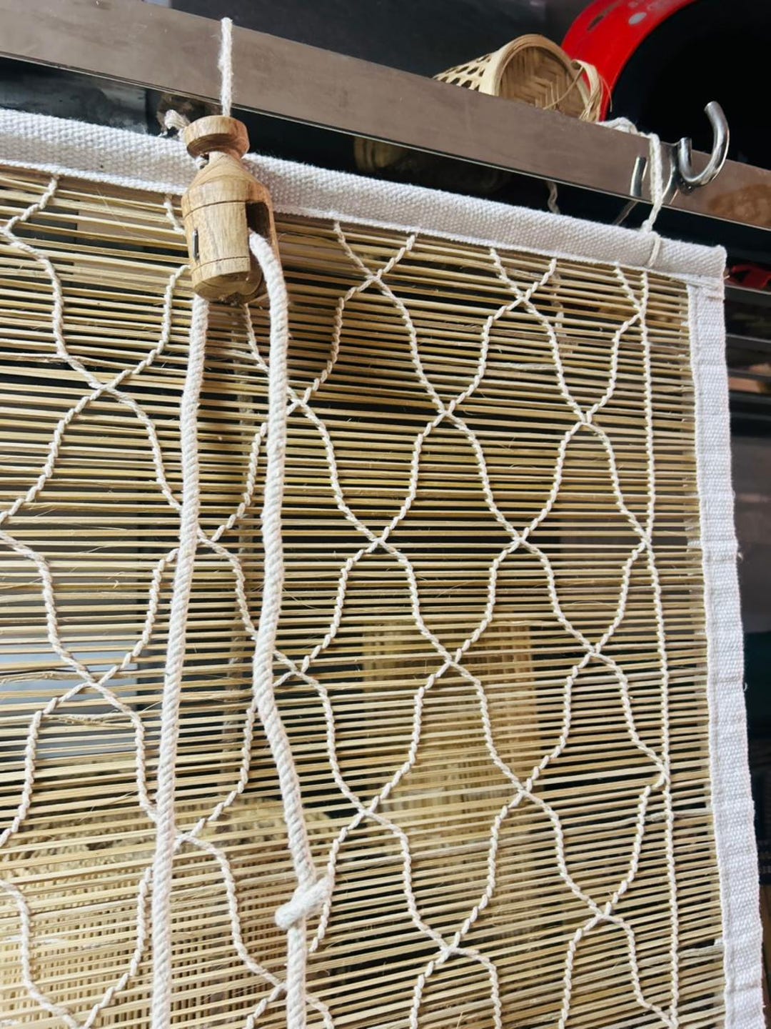 Handmade Bamboo Blind Shade, Cross Thread Gilas Pattern - Etsy