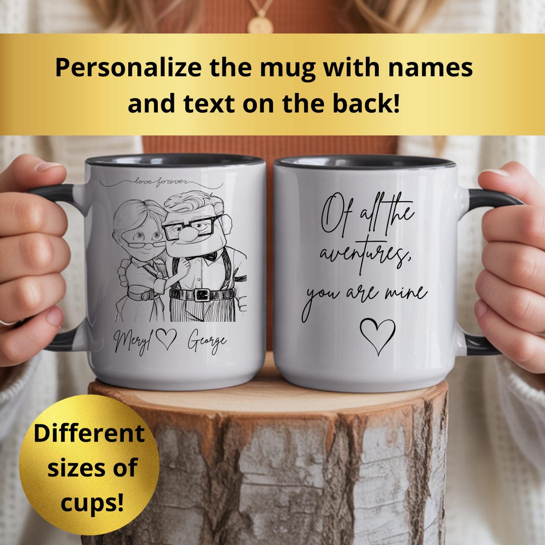 Personalized Coffee Mug Custom Phrase and Names, Valentine's Day Gift ...