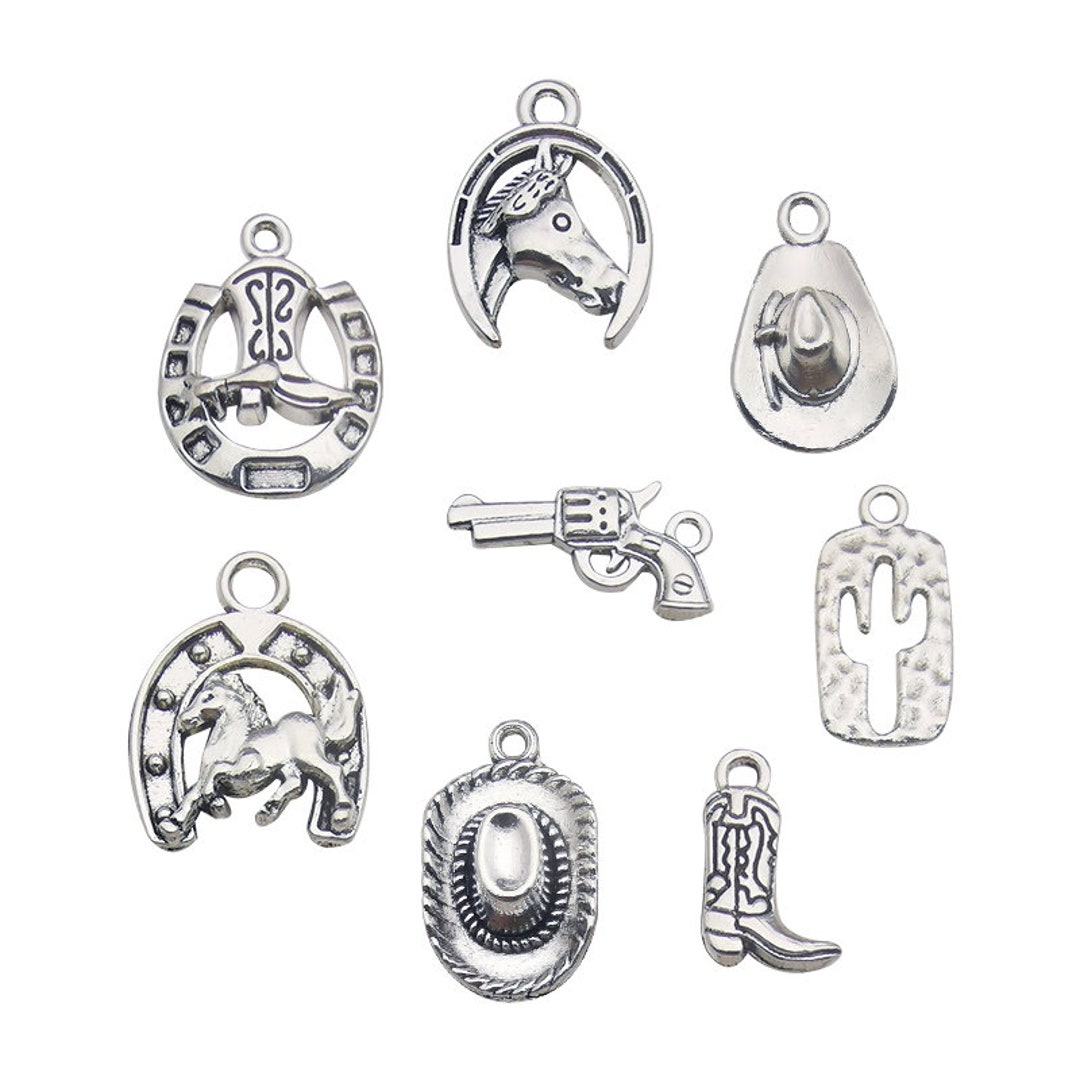 10/15/20PCS Silver Cowboy Hat Charms/ Western Charms/cowboy Jewelry ...