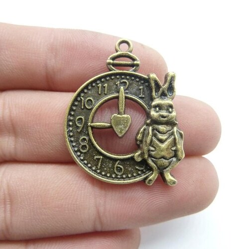 10pcs 16x51mm Antique Bronze Alice Rabbit Bunny Key Charm - Etsy