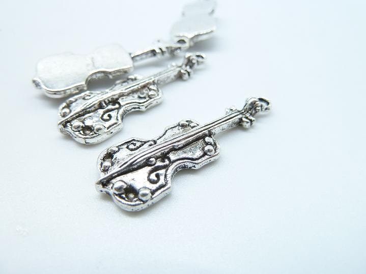 15pcs 11x31mm Antique Silver Cello Musical Instruments Violin | Etsy