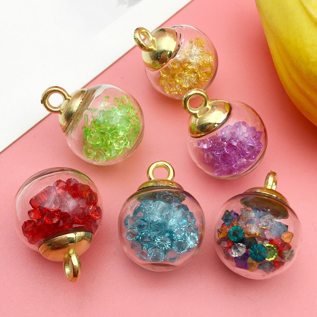 5/10/15pcs Glass Ball Charms，charms and Pendants Charm Bracelets ...