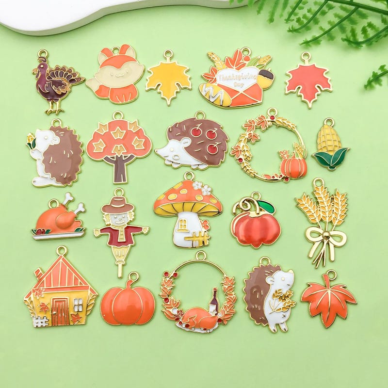 Thanksgiving Charms - Etsy