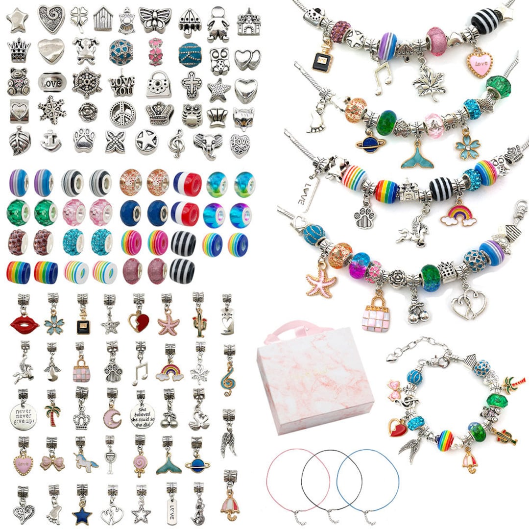 122PCS Set Charm Bracelet DIY Set Charm Bracelet Making Kit, for Girl ...