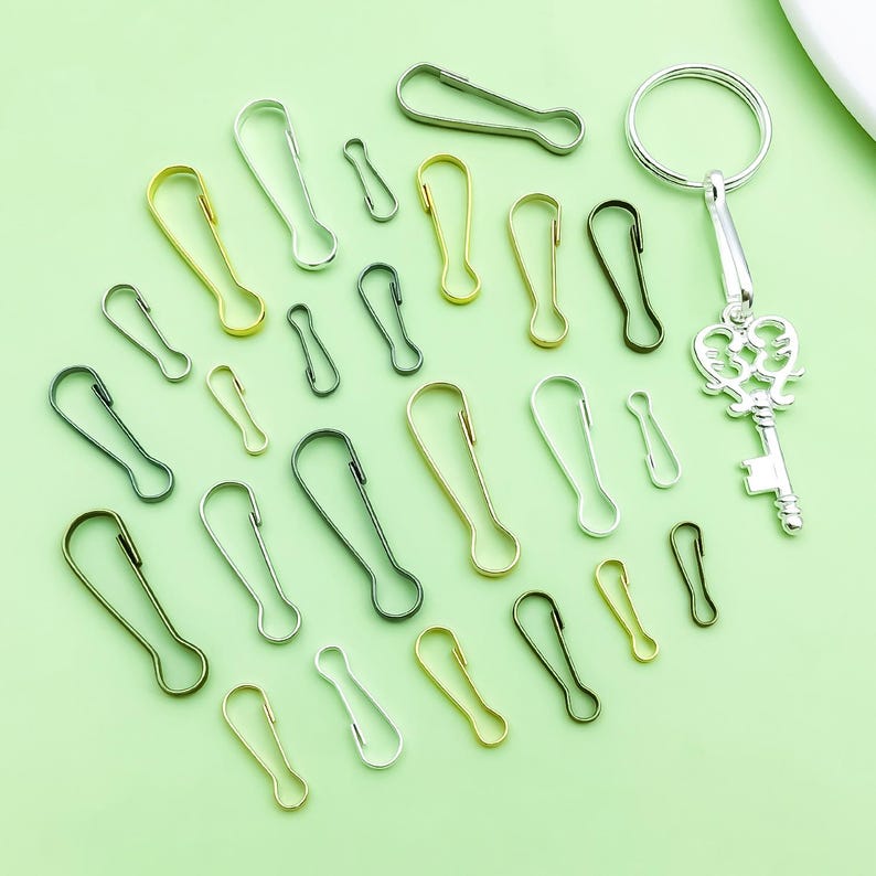 200pcs Lanyard Snap Hooks Spring Hooks Purse Clip for Lanyard Clasp ...