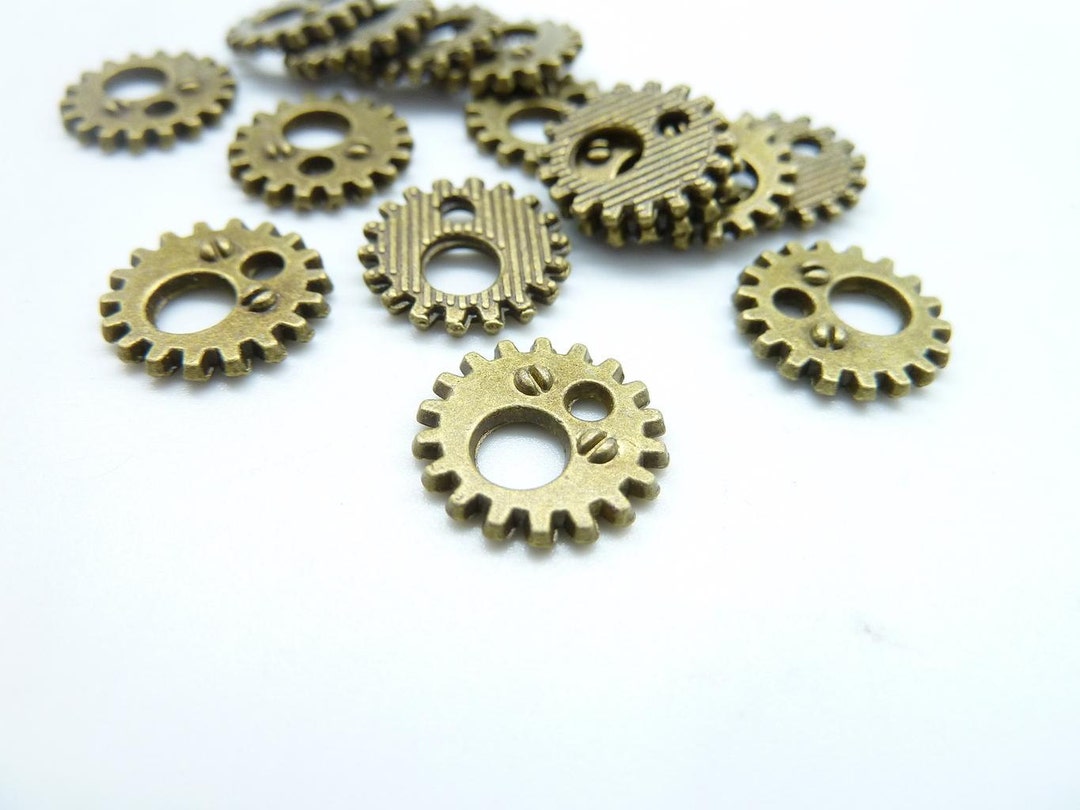 50 Stück 12mm Antik Bronze Filigran MIni Zahnrad Charms - Etsy.de