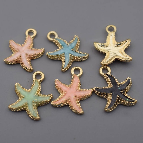 Starfish Charms-10pcs Enamel Starfish Charm Sea Starfish - Etsy