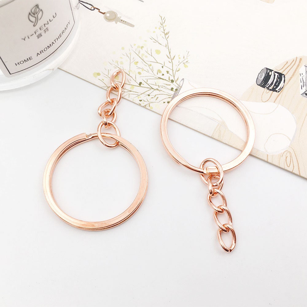 6 Colors/15PCS/30mm Stainless Steel Key Ring Keychain Findings | Etsy