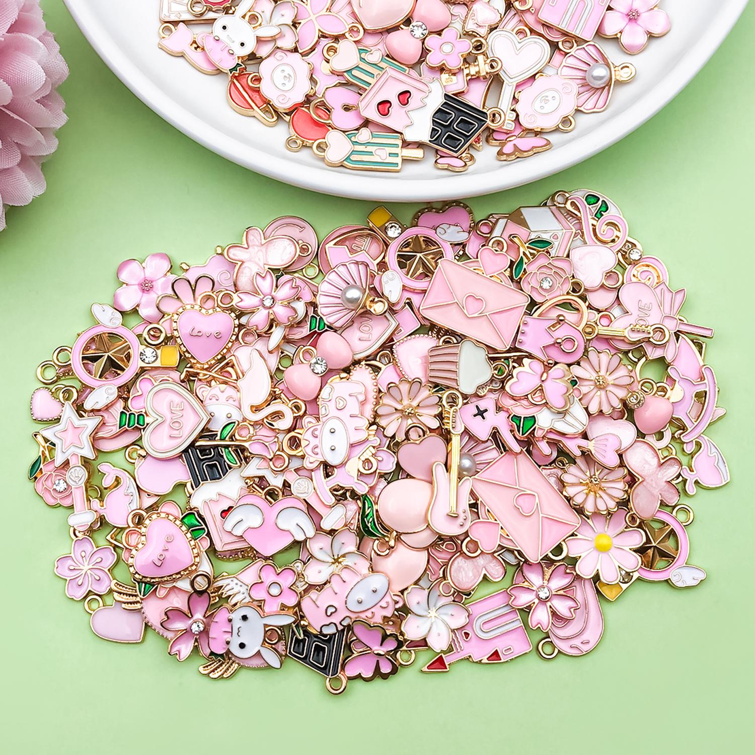 20/50/100pcs Random Mix Bulk Wholesale Lot Assorted Style Gold Enamel ...