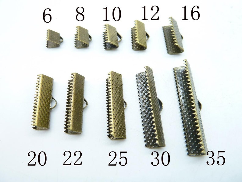 50pcs 6mm Antique Bronze Ribbon Ends Fastener Clasps - Etsy