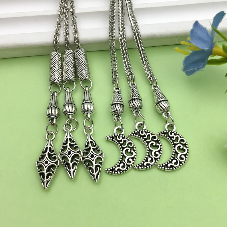 5pcs Tibetan Metal Tassel Bag Pendant Key Chain Tassel Charm Flower ...