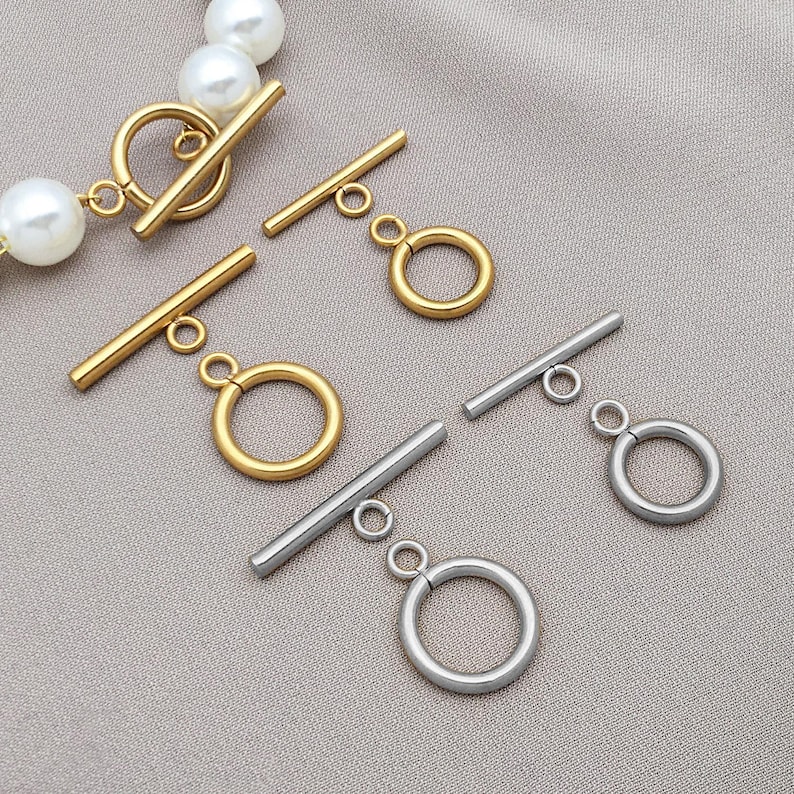 5/10/15 Set Stainless Steel Toggle Clasps Tbar and Ring Toggle Clasps ...