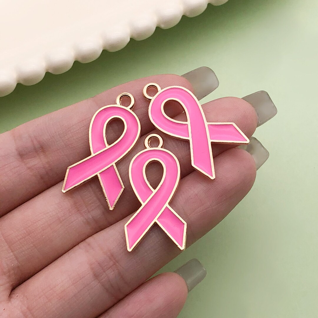 10pcs Enamel Ribbon Charms - Awareness Ribbon Charms - Ribbon Pendants ...