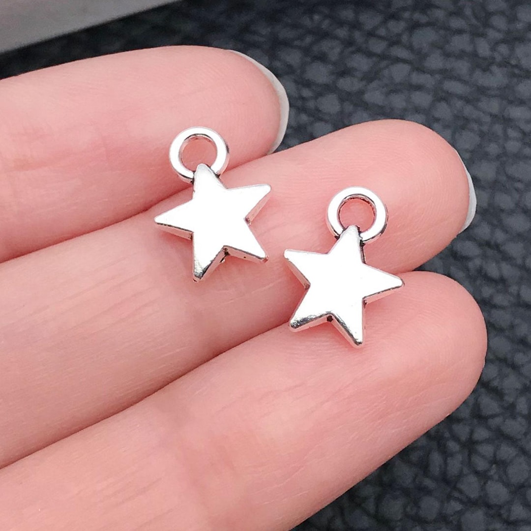 50pcs 9x12mm Antique Silver Mini Star Charm Pendant C5812 - Etsy