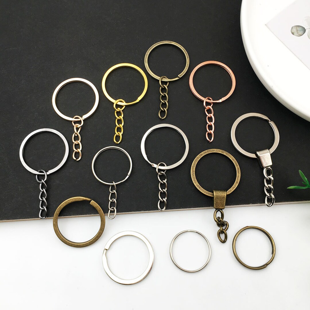 15pcs/30mm Stainless Steel Key Ring Keychain Findings Split Ring ...