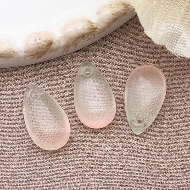 36/50pcs Crystal Teardrop Glass Beads Teardrop Beads Tear Drop Hanging ...
