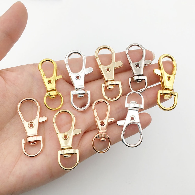 10PCS Swivel Clips Keychain Clasps Zinc Alloy Lobster Clasps Claw ...