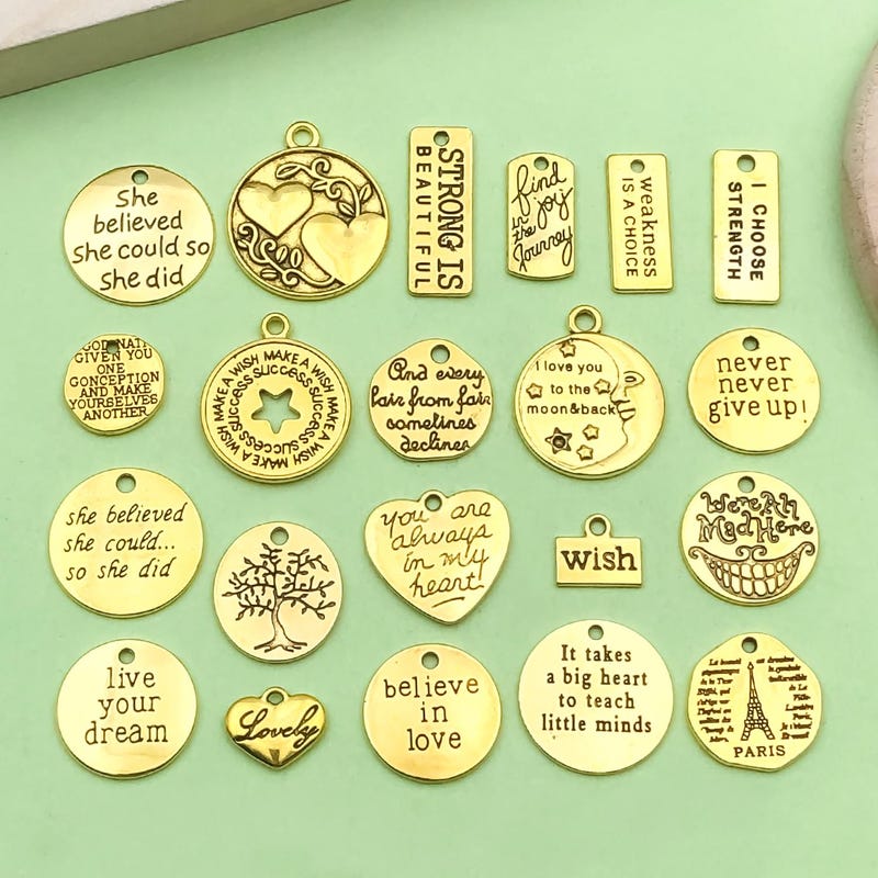 Word Charms - Etsy