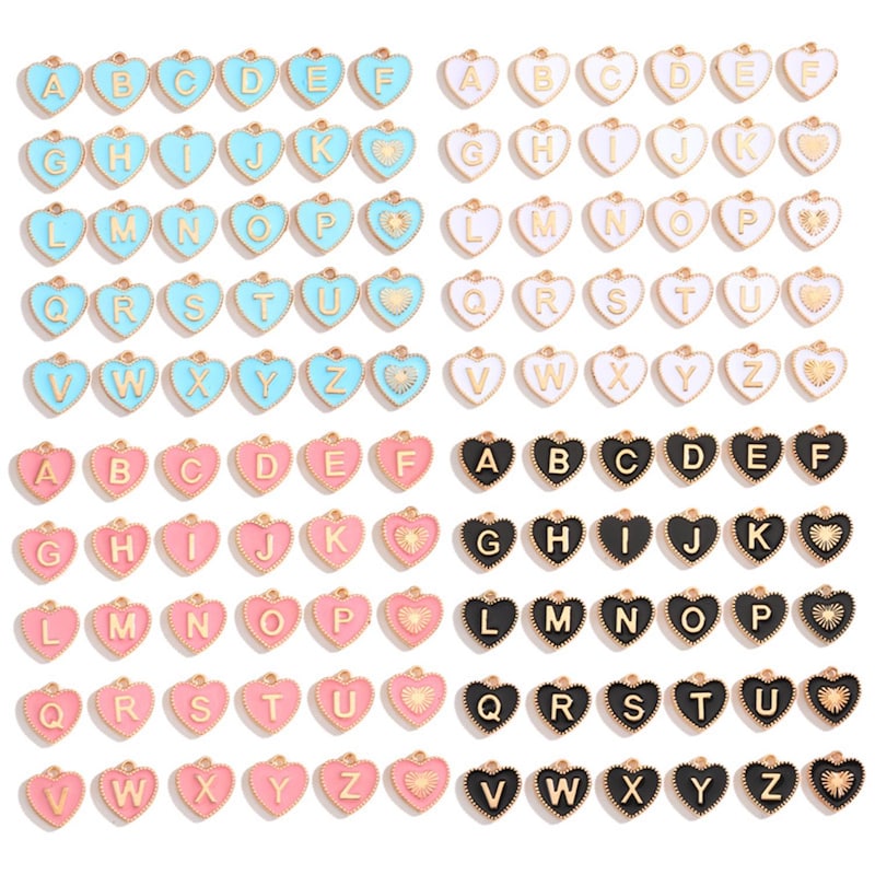 Enamel Letter Charms - Etsy