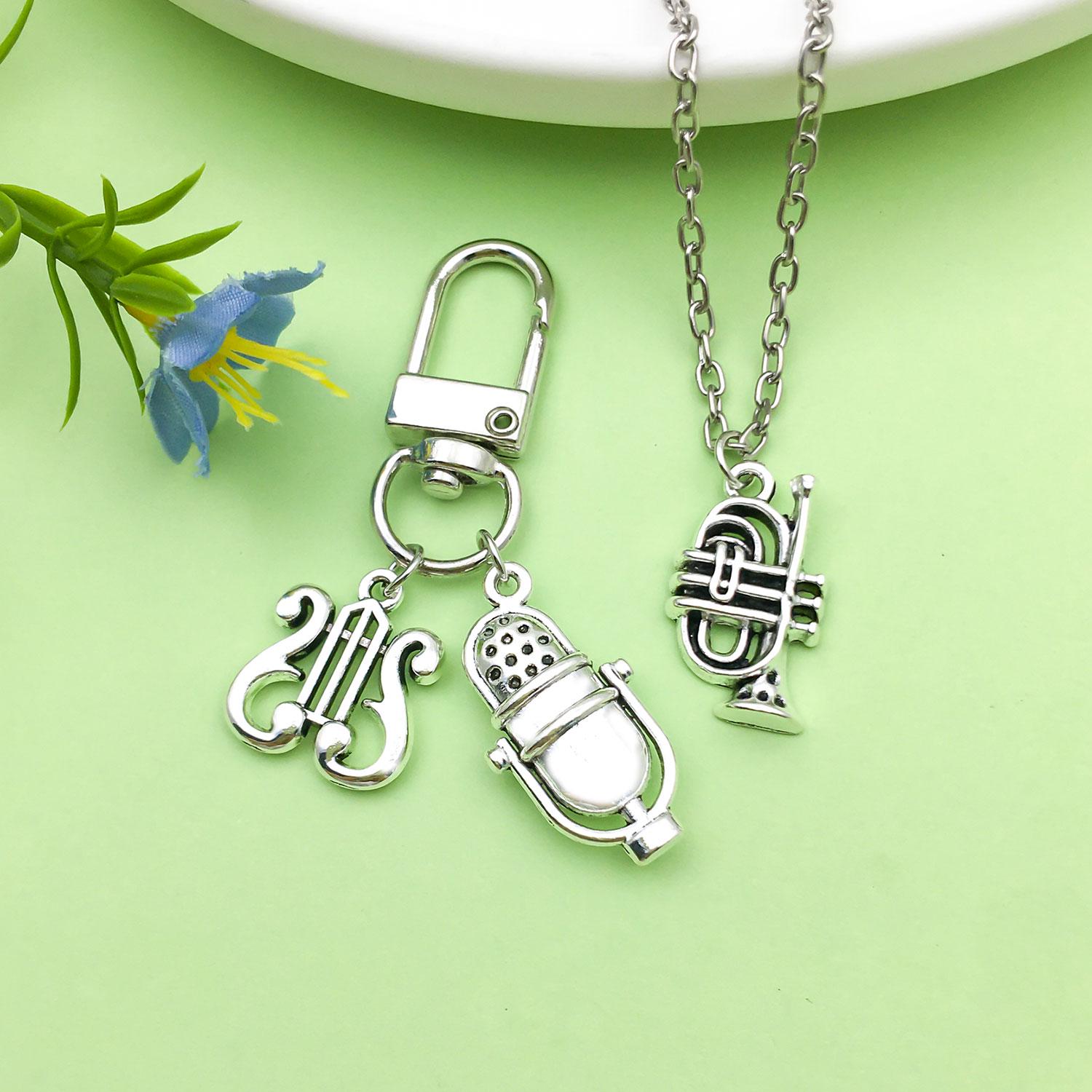 50pcs Bulk Enamel Music Charms Tibetan Guitar Notes Piano Musical ...